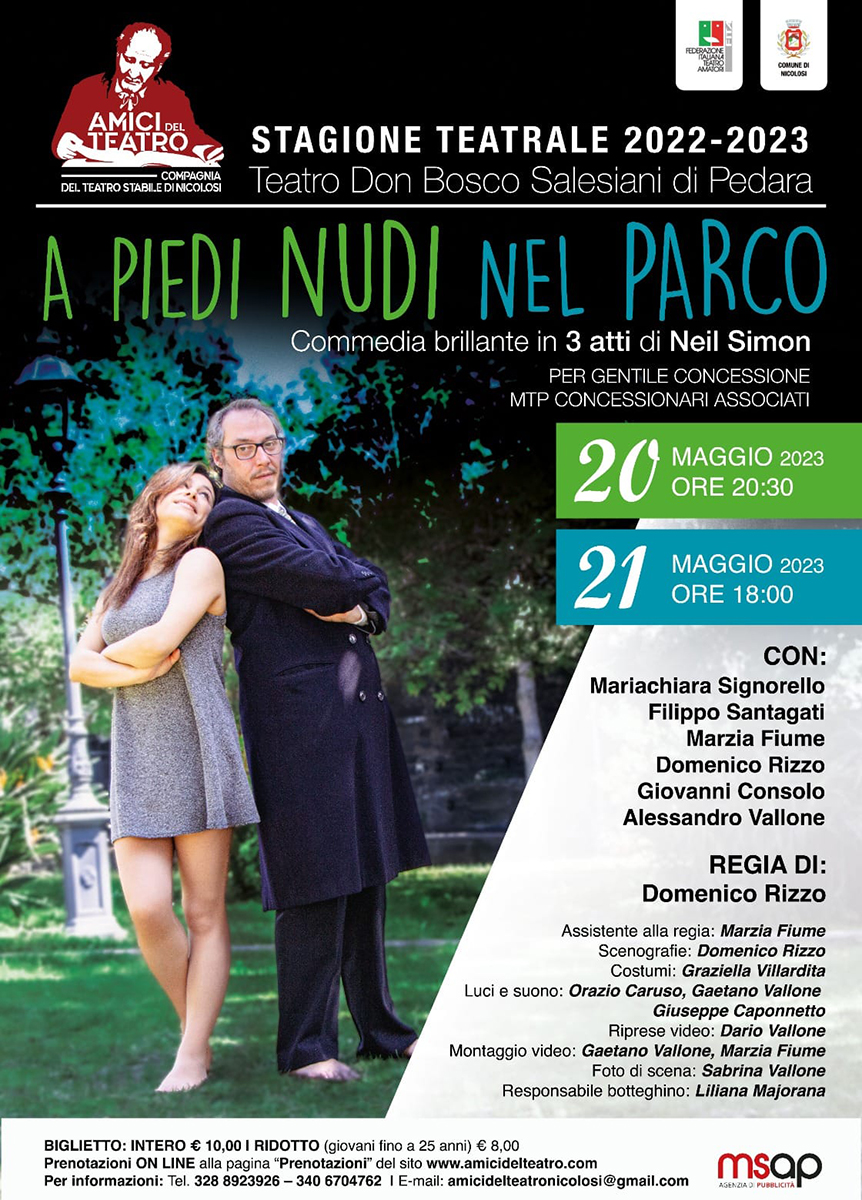 LA COMPAGNIA AMICI DEL TEATRO DI NICOLOSI PRESENTA -DOMANI E DOMENICA ...
