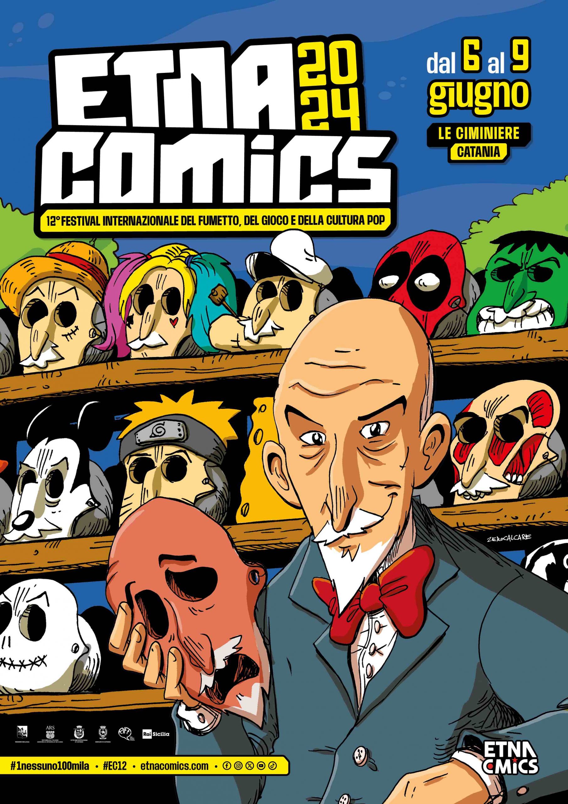 Taglio del nastro di Etna Comics 2024 - Iene Sicule