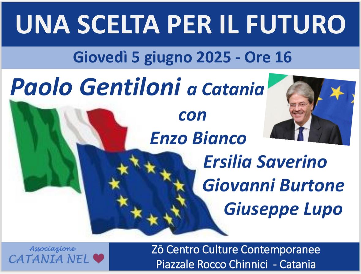 Paolo Gentiloni a Catania con Enzo Bianco al Centro Zo per parlare di ...