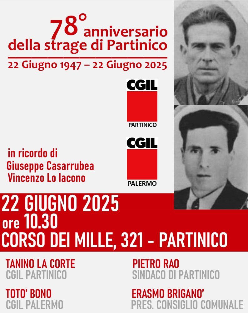 Domenica a Partinico il ricordo della strage di 78 anni fa in cui ...