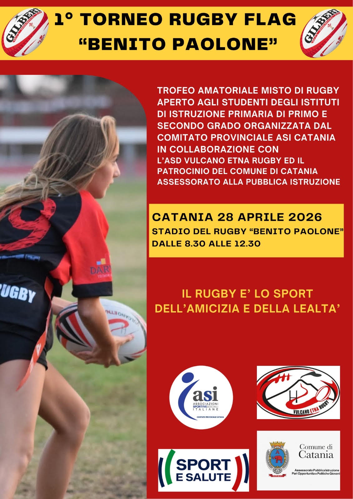 Asi Catania: domani il primo torneo Rugby Flag intitolato a Benito ...